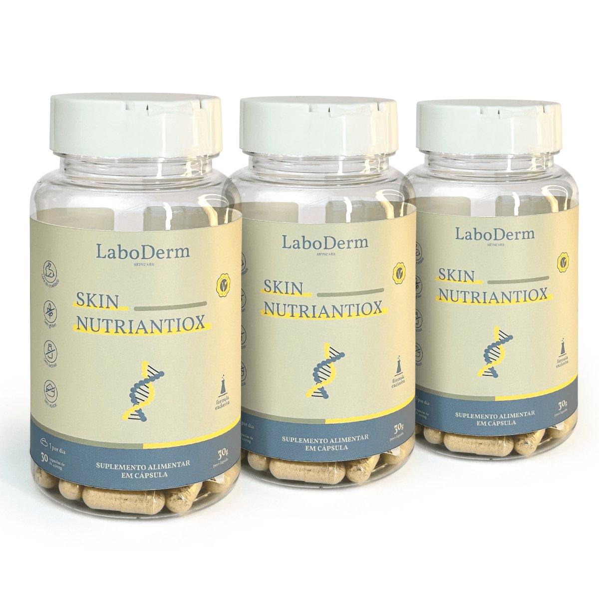 Suplemento Antirrugas com Ácido Hialurônico + Vitaminas + Minerais - 3 ...